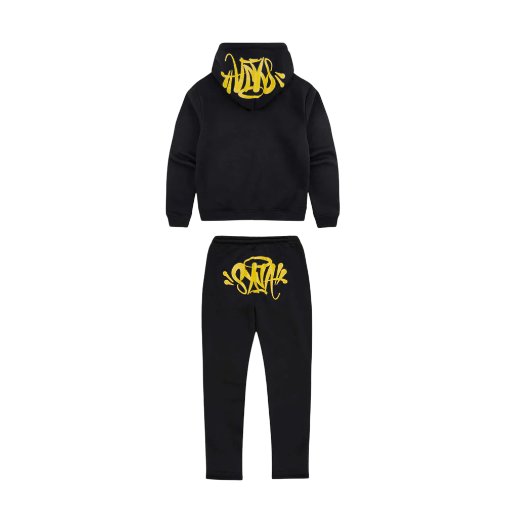 Syna World Tracksuit - (BLACK/YELLOW) – 21Dripzz